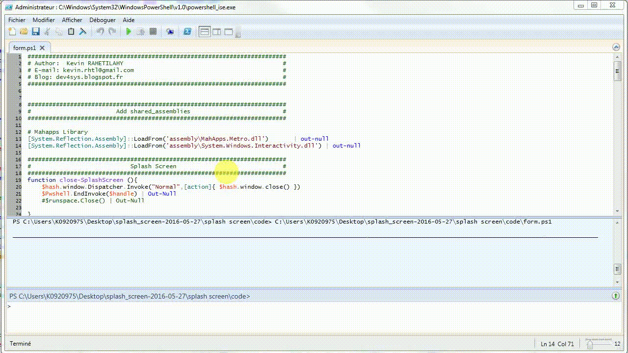 Powershell_WPF - Part III - How to load a splash screen