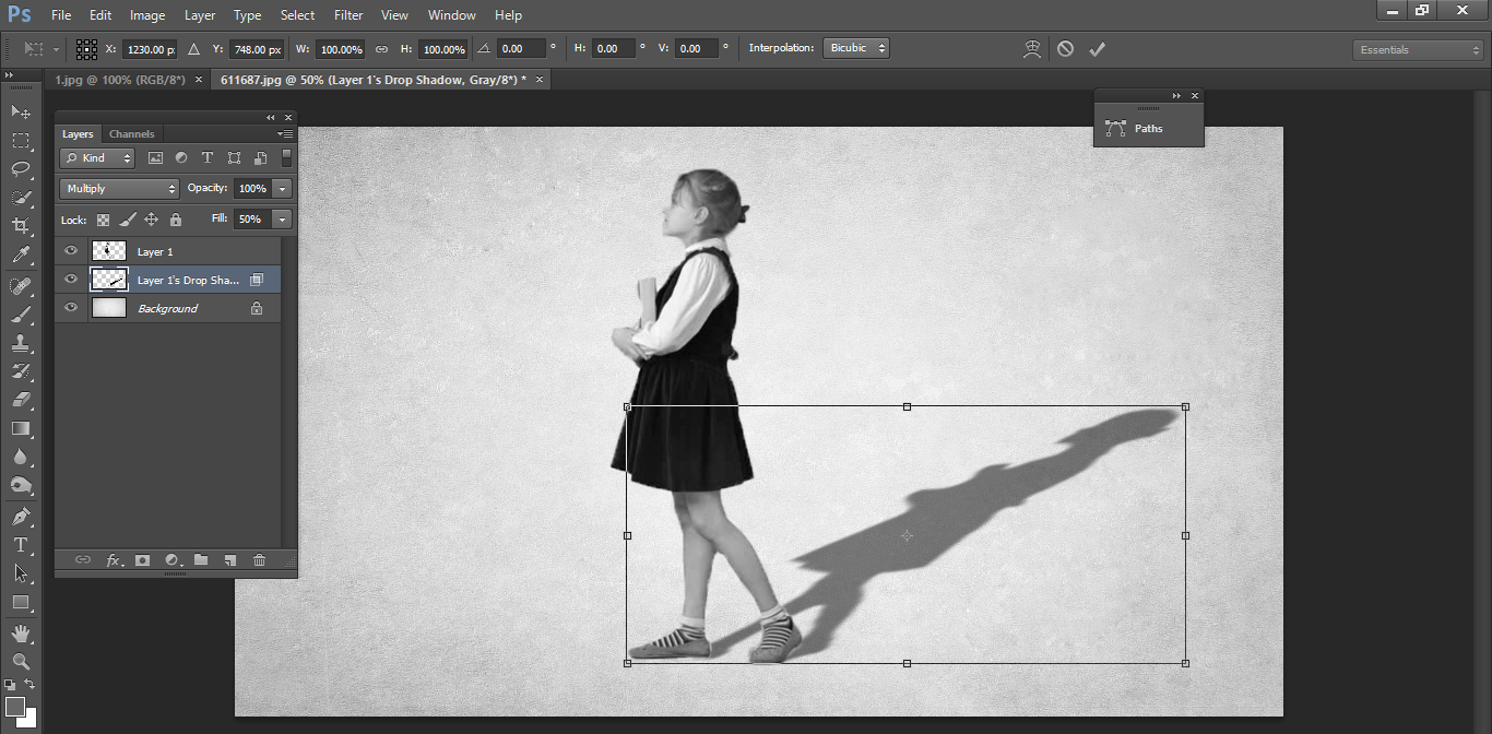 How to apply Drop shadow of Human on a photograph - Photoshop Photo ...