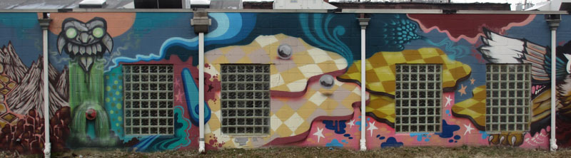 Pittsburgh Murals and Public Art: Pinball Mural by Soviet, Remix, Smae