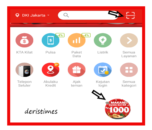 Dengan Rp.1000 atau diskon 50% anda bisa belanja di Akulaku merchant