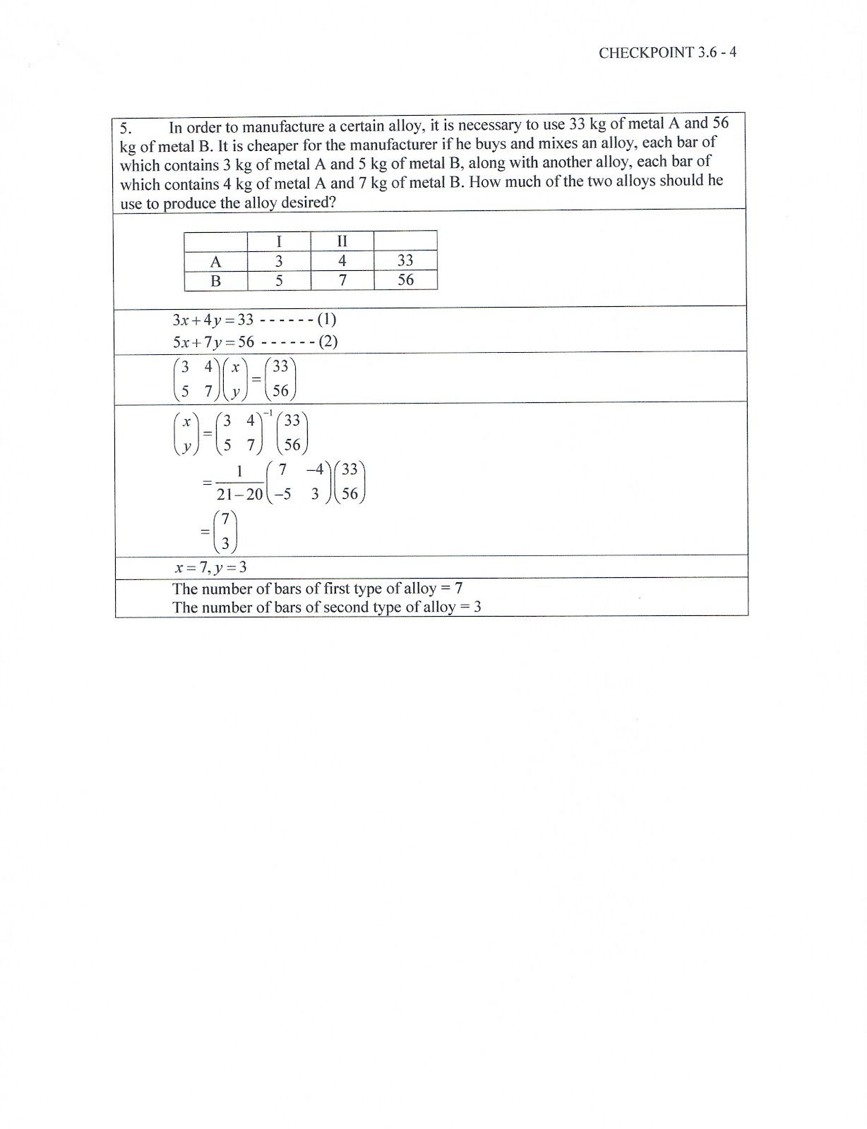 STPM MATHEMATICS T: MATRICES