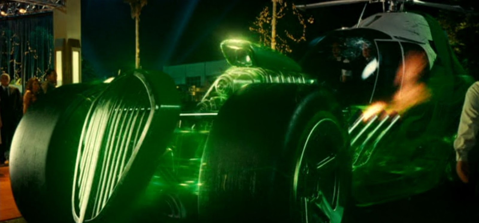 the hot rod that cushioned the helicopter crash in the Green Lantern ...