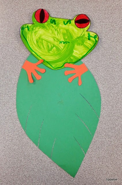 Tippytoe Crafts: Peeking Red-Eyed Tree Frogs