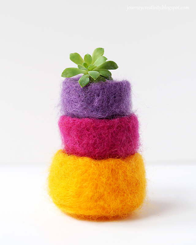 Felt pots - Journey into Creativity