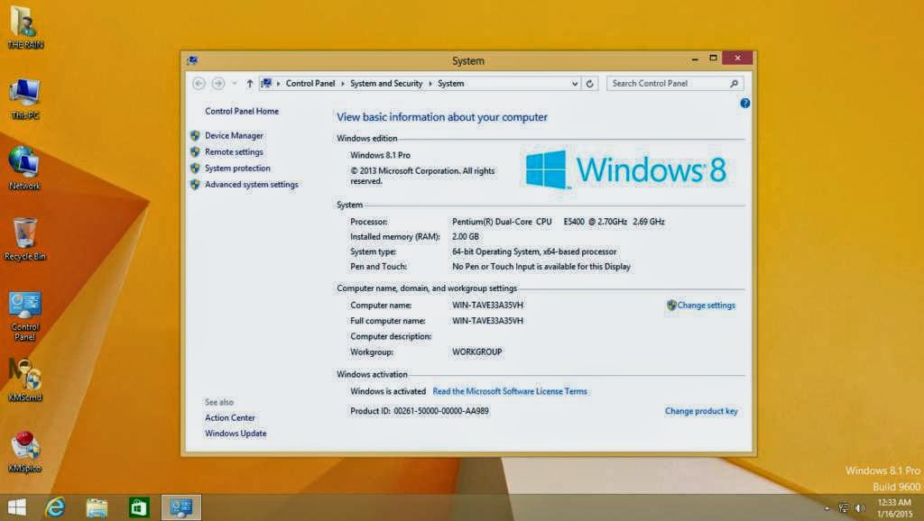 Download Windows 8.1 Pro VL + Full Serial Number dan Activator ~ Kapakku