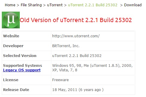 Old Torrent - oldapps.com