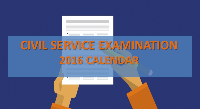 CSC announces Civil Service Exam schedule in 2016