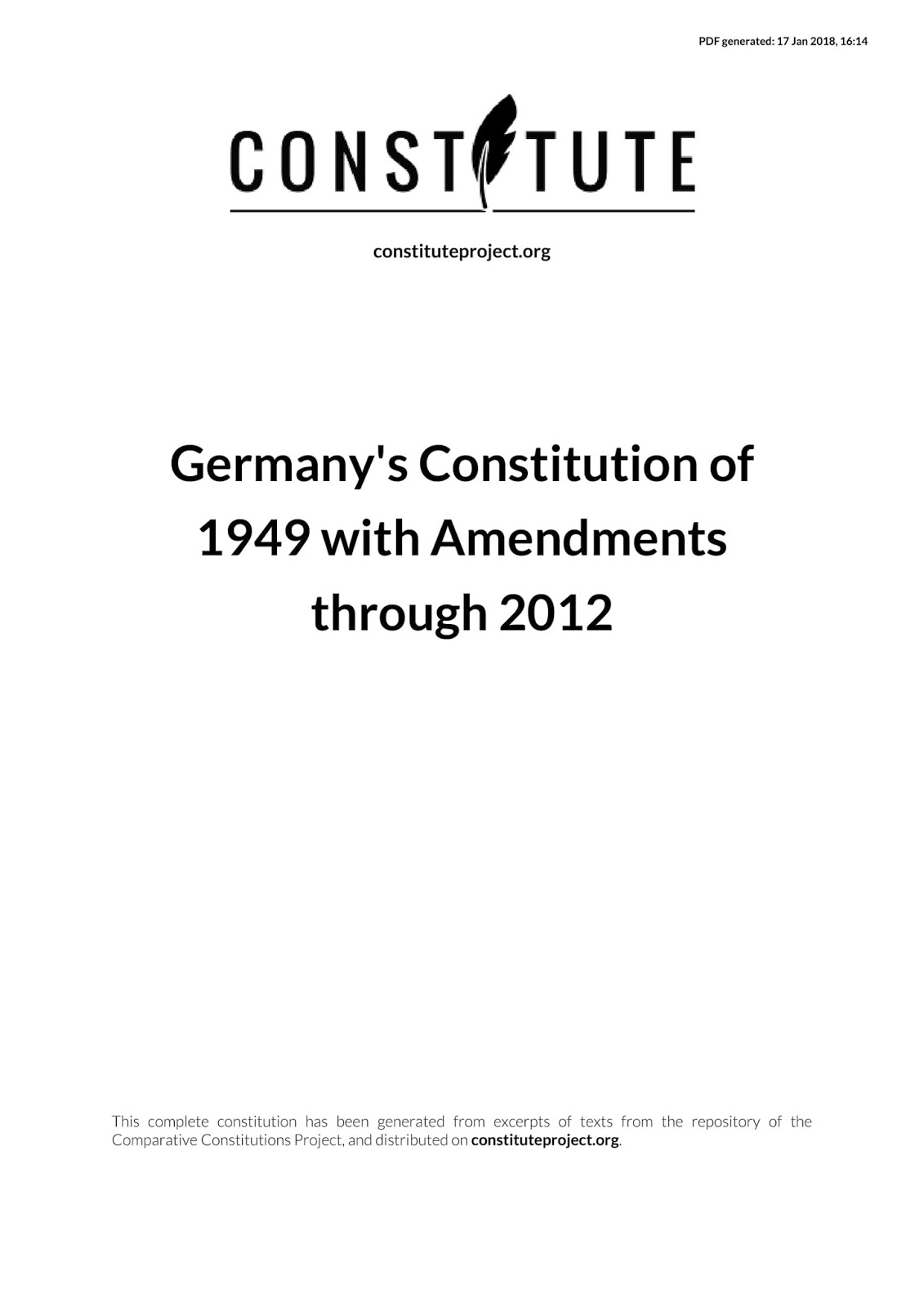 amendments to the german constitution