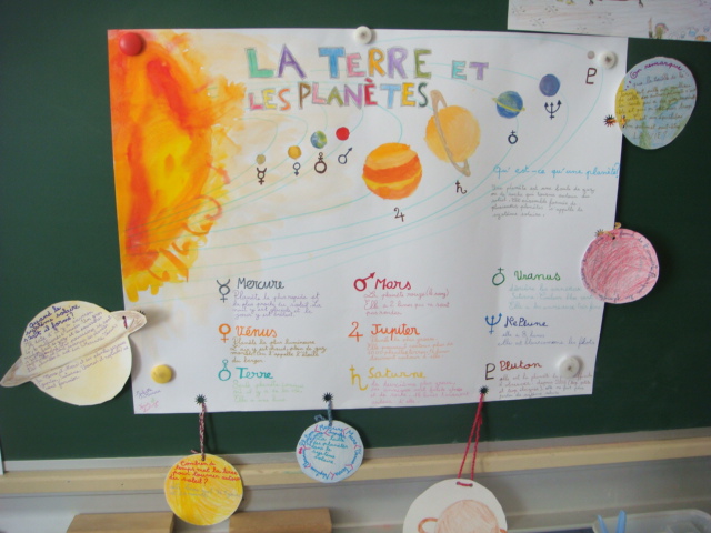 Suzetteschool: Exposé la terre et les planètes par Juliette M. et Nais