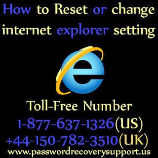 Reset or change internet explorer settings