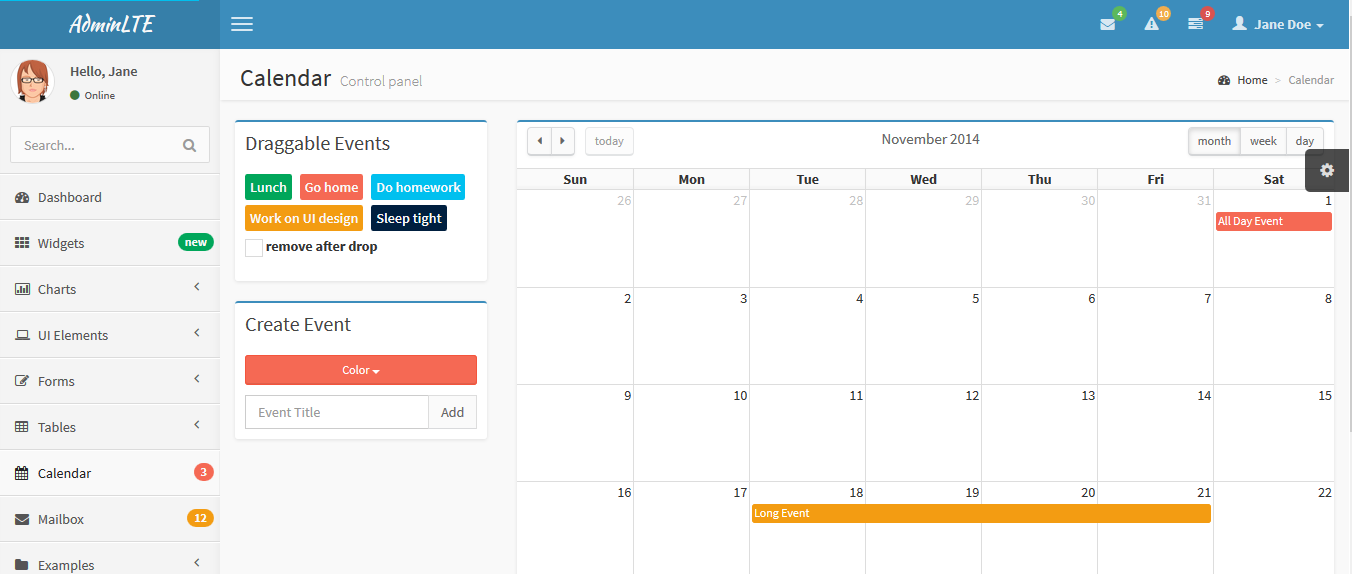 Blog Baru: Admin LTE - Template untuk admin (flat design)
