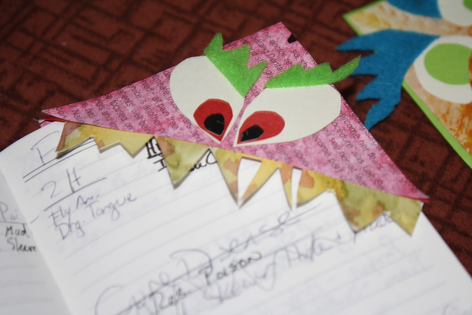 The Yellow Brick Road: Monster bookmarks