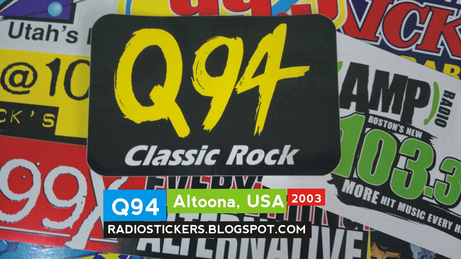 RADIO station stickers... and more!: Q94, Altoona (2003)