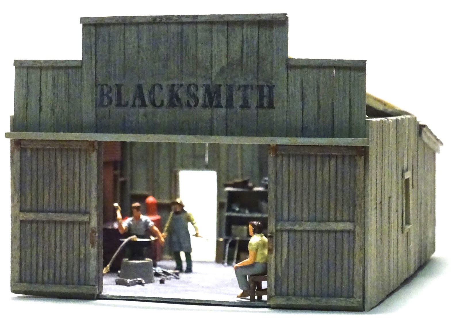 Model Railroad Minutiae: Blacksmith shop interior