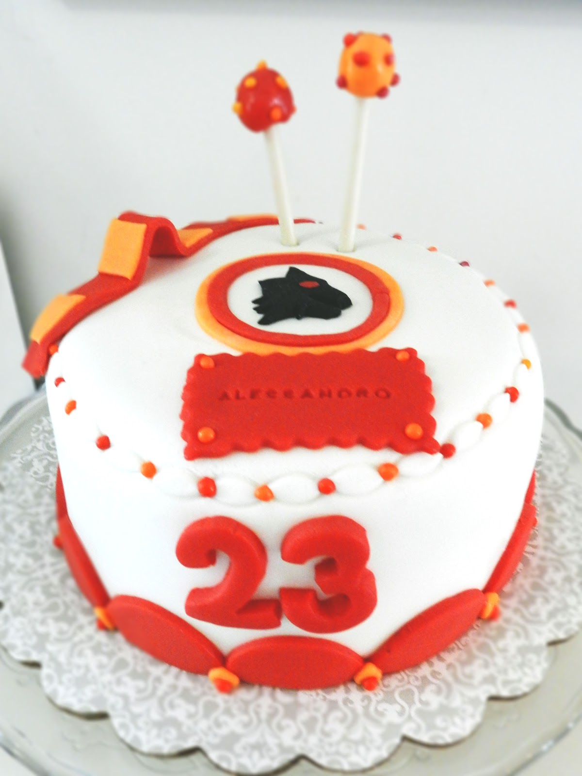 Sweet cuc's cake: Forza Roma cake!!