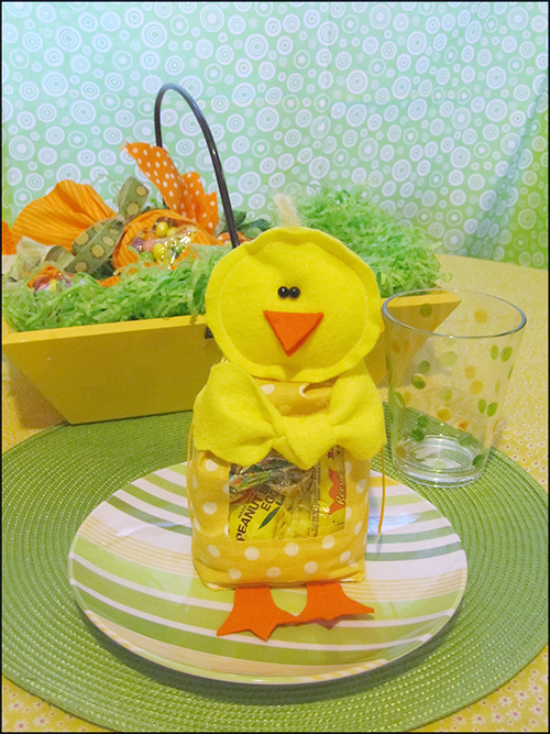Easter Chick Candy Bag - Parties and Patterns
