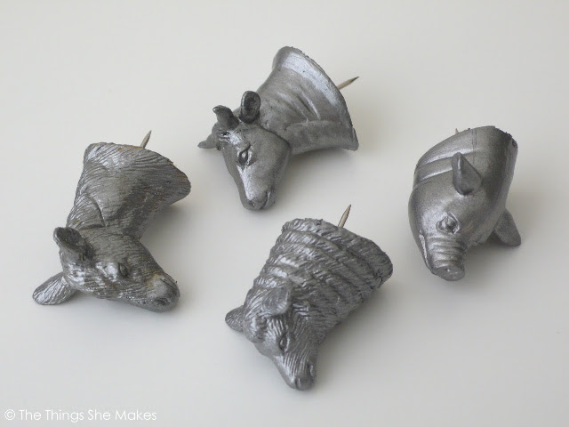 How to Make Animal Push Pins | The Things She Makes