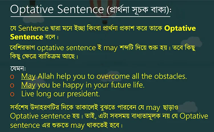 Optative Sentence কাকে বলে? - English Grammar A To Z