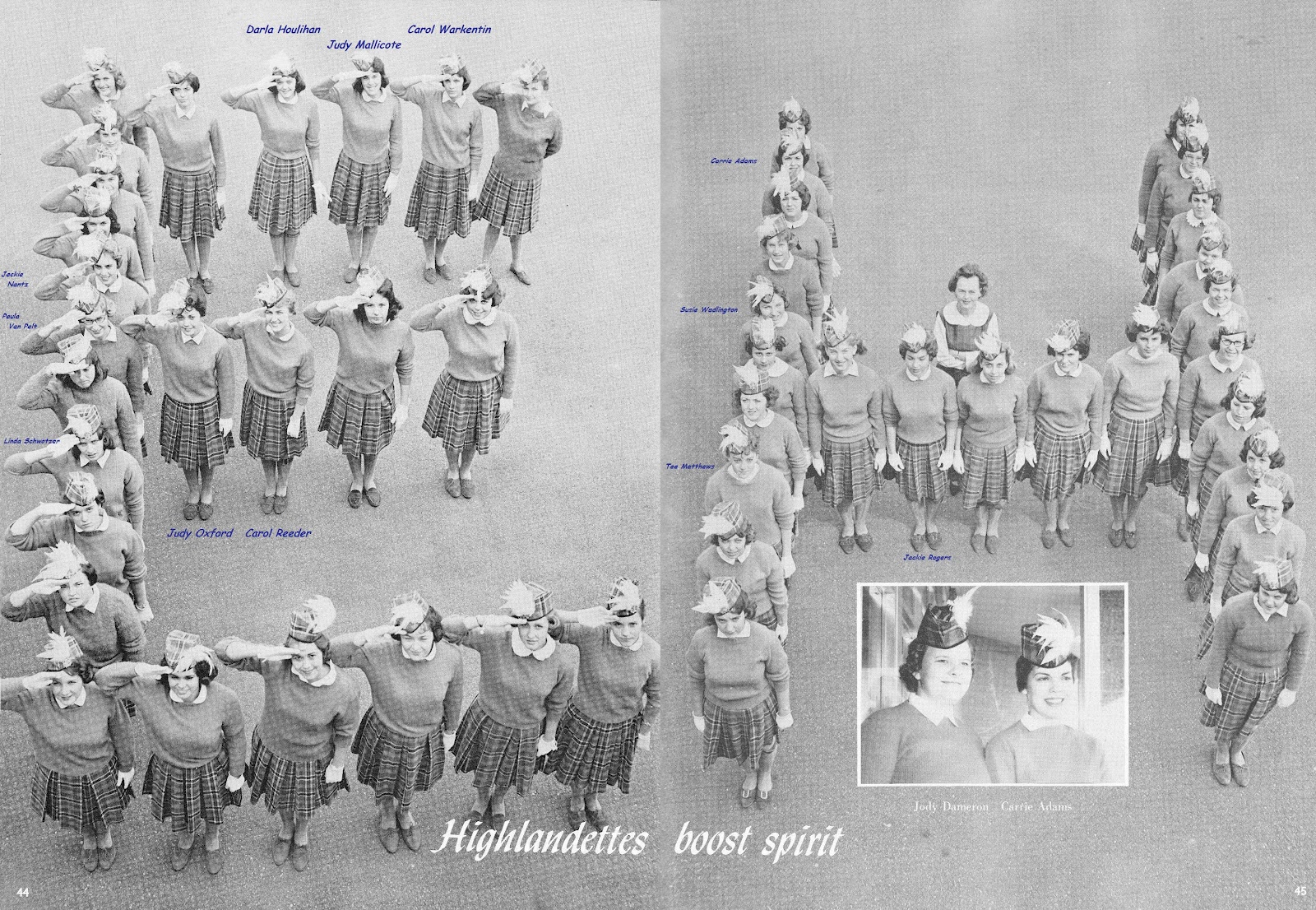 1963 Eastern Hills High School EHHS Highlanders: Highlandettes
