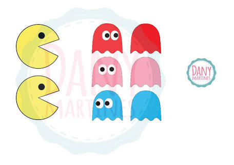 Almofadas inspiradas no jogo pacman com moldes grátis. - Feltro e ...