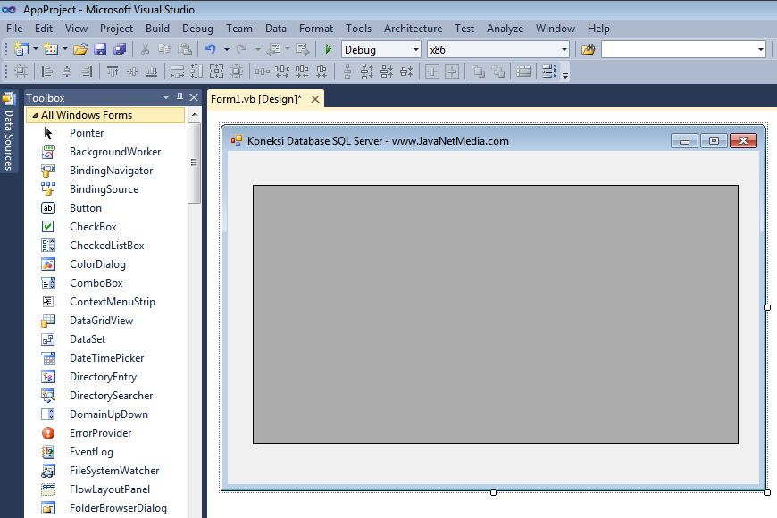 VB .NET - Cara Koneksi Database SQL Server ~ Belajar Bersama Ku
