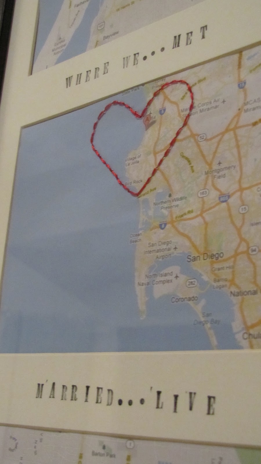 Adventures in DIY: Love *Heart* Map Frame