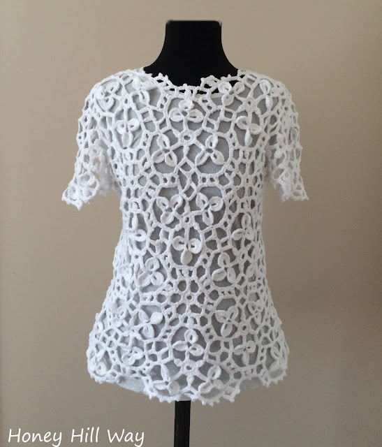Honey Hill Way: Crochet top from triangle motifs ( + chart)