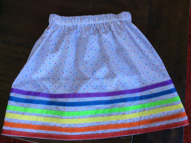 Riches & Roses Handmade for Kids: Simple Rainbow Ribbon Skirt Tutorial