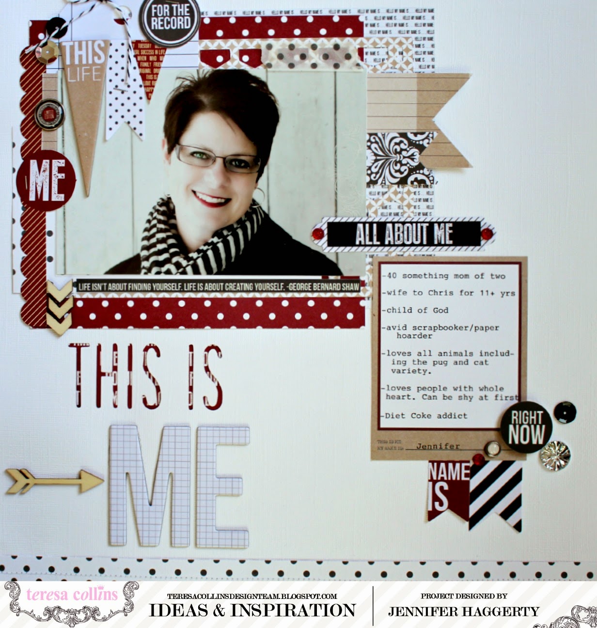 TERESA COLLINS DESIGN TEAM: Hello My Name Is "This Is Me" layout by ...