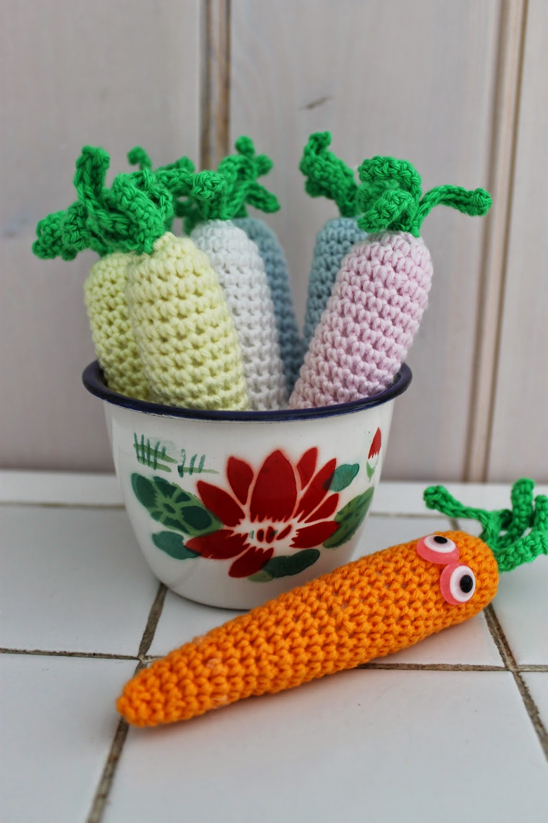 En kreativ verden: Hæklede gulerødder DIY