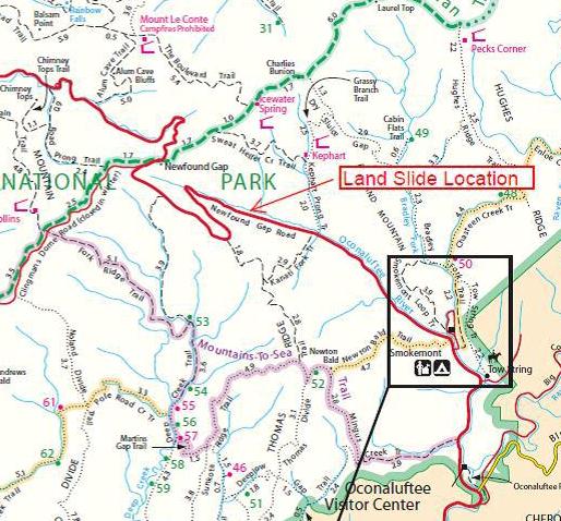 The Smoky Mountain Hiking Blog: Newfound Gap Road Landslide Update