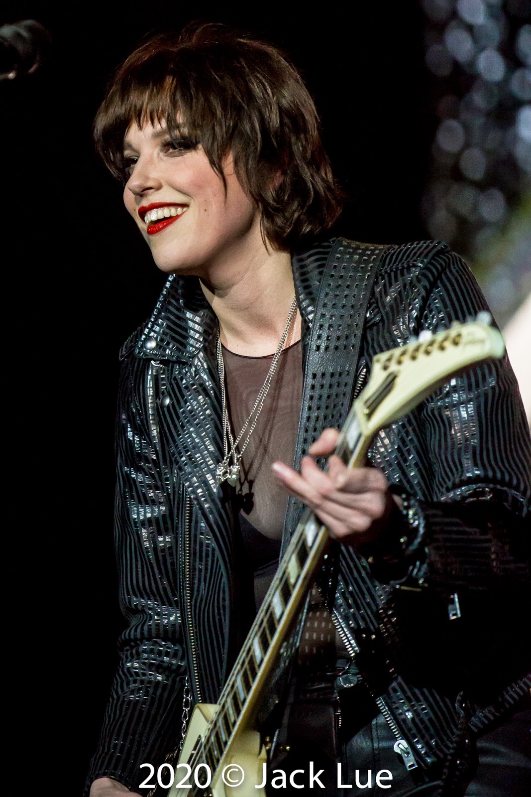 Lzzy Hale: Accepts the Inspire Award at the 2020 She Rocks Awards