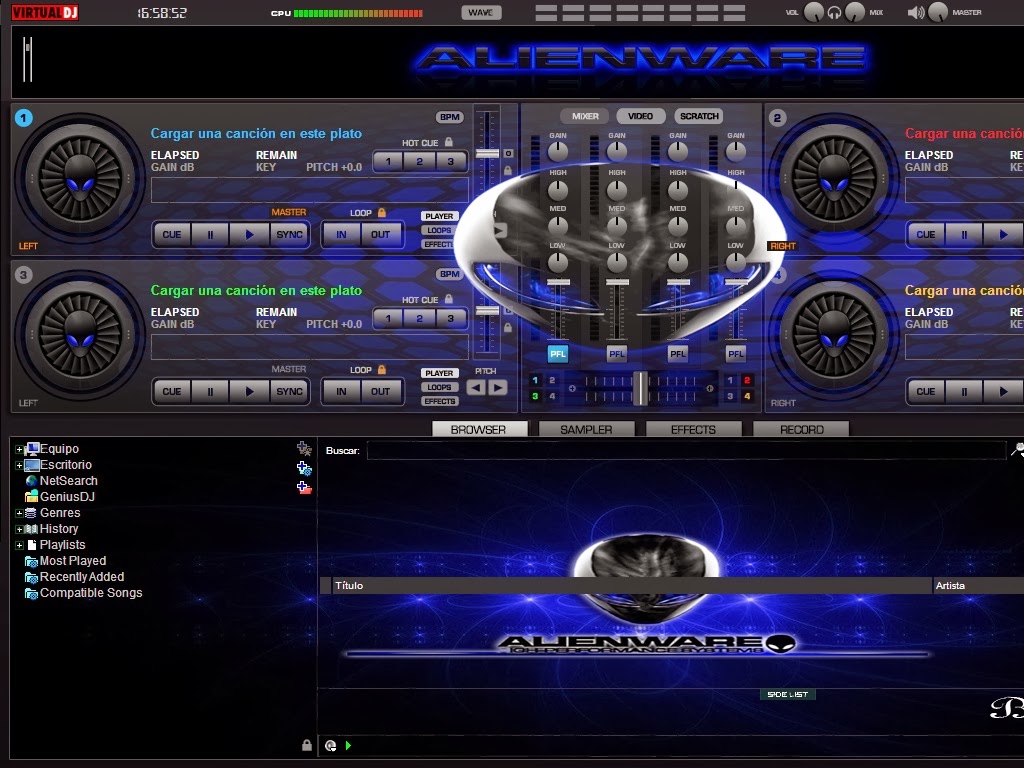 pruevas: skin vdj: Alien Ware Blue