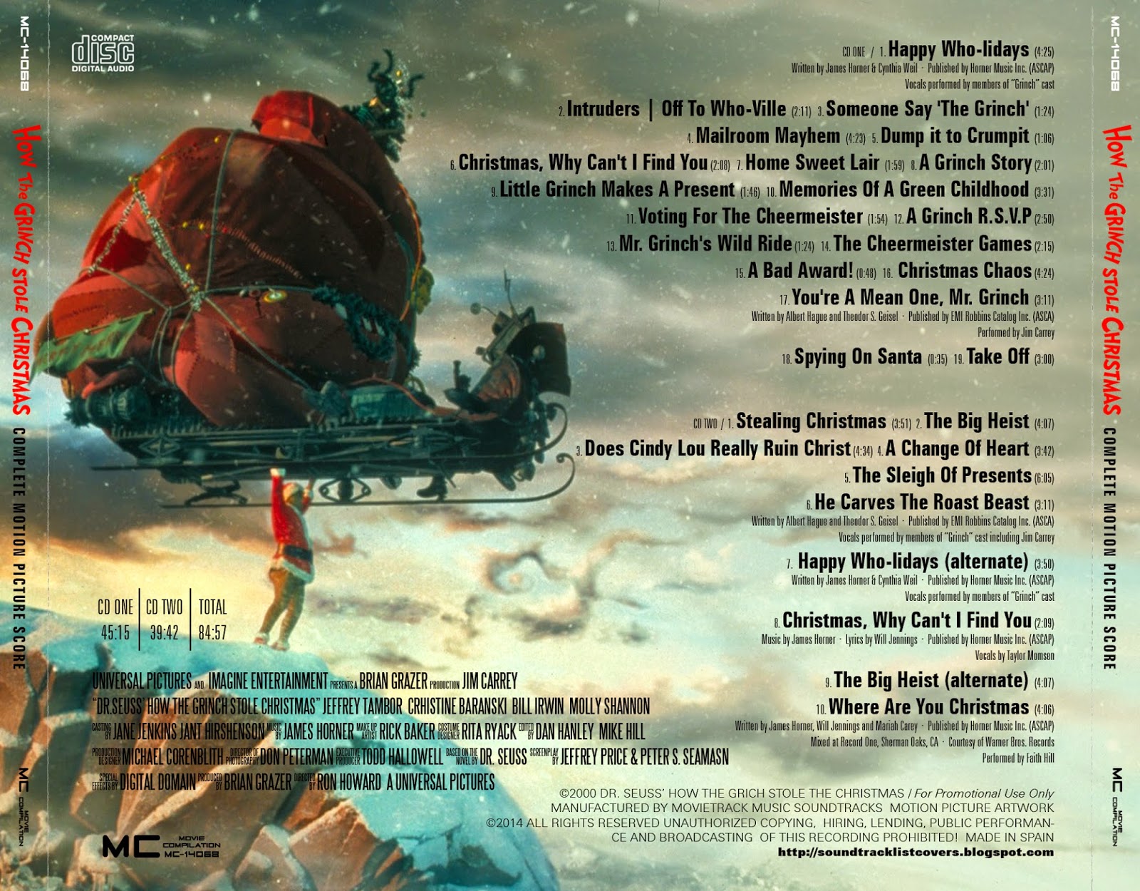 Soundtrack List Covers: Dr. Seuss' How the Grinch Stole Christmas ...