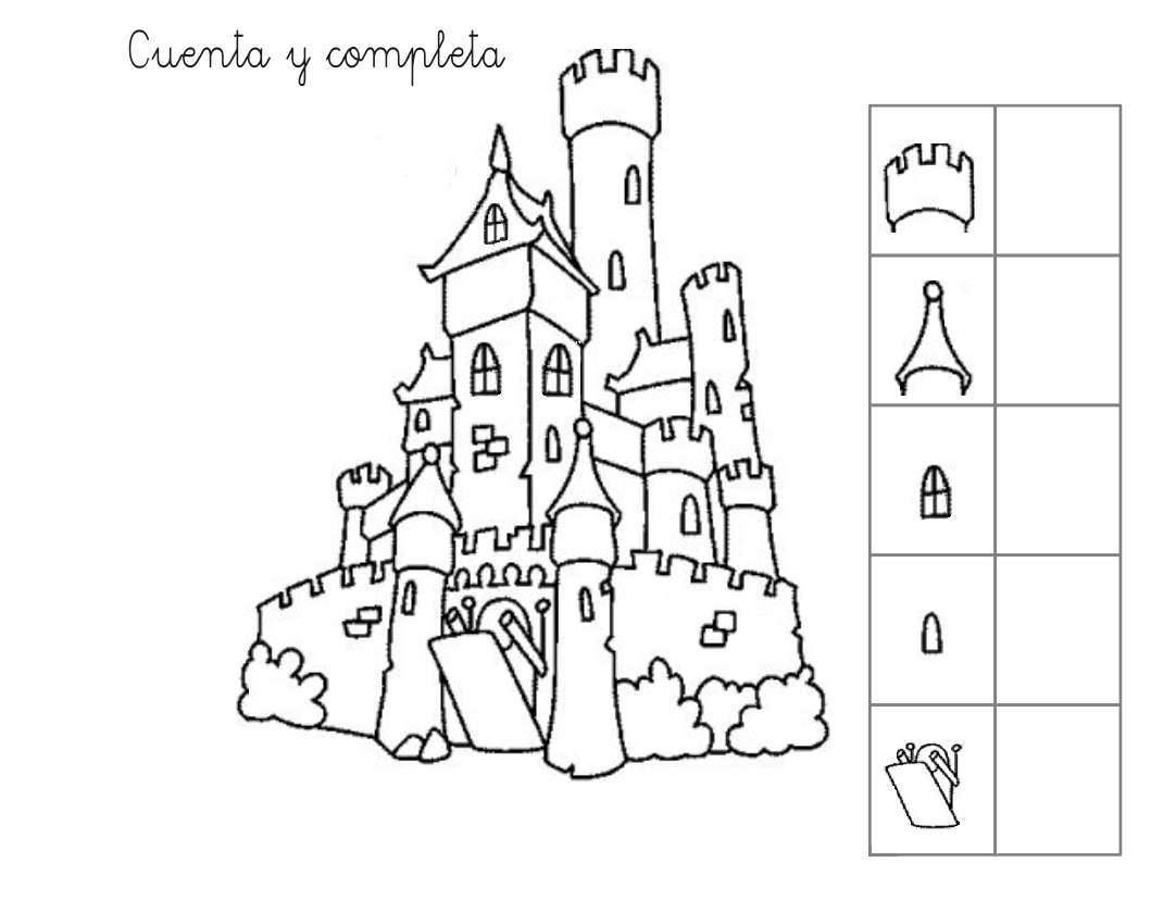 "LOS PEQUES DEL TIRSO" : FICHAS IMPRIMIBLES SOBRE LOS CASTILLOS