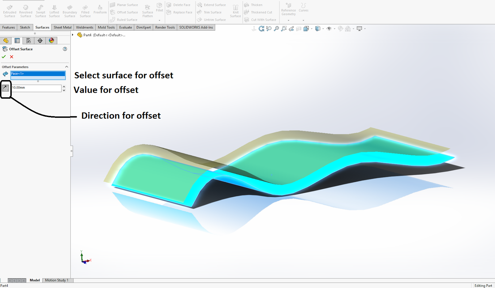 Design Tech Academy: Offset Surface : In SolidWorks