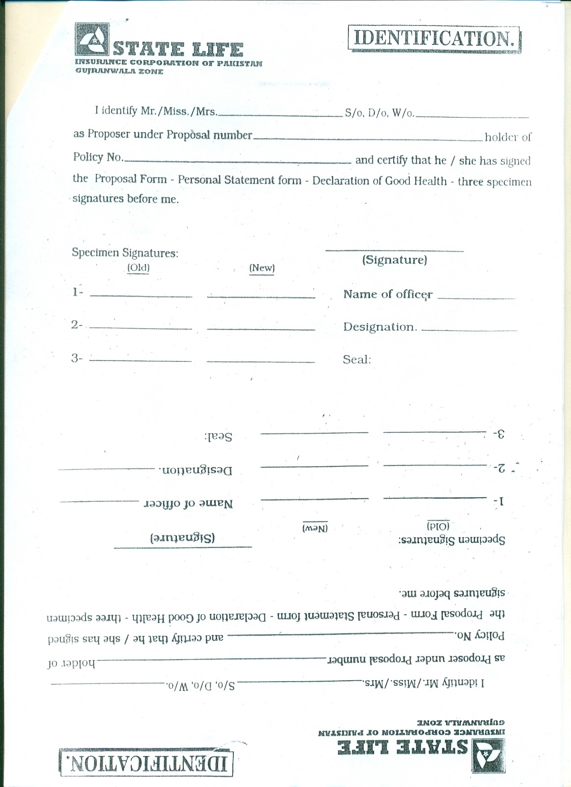 State Life Insurance Policies Consultancy Services : forms state life