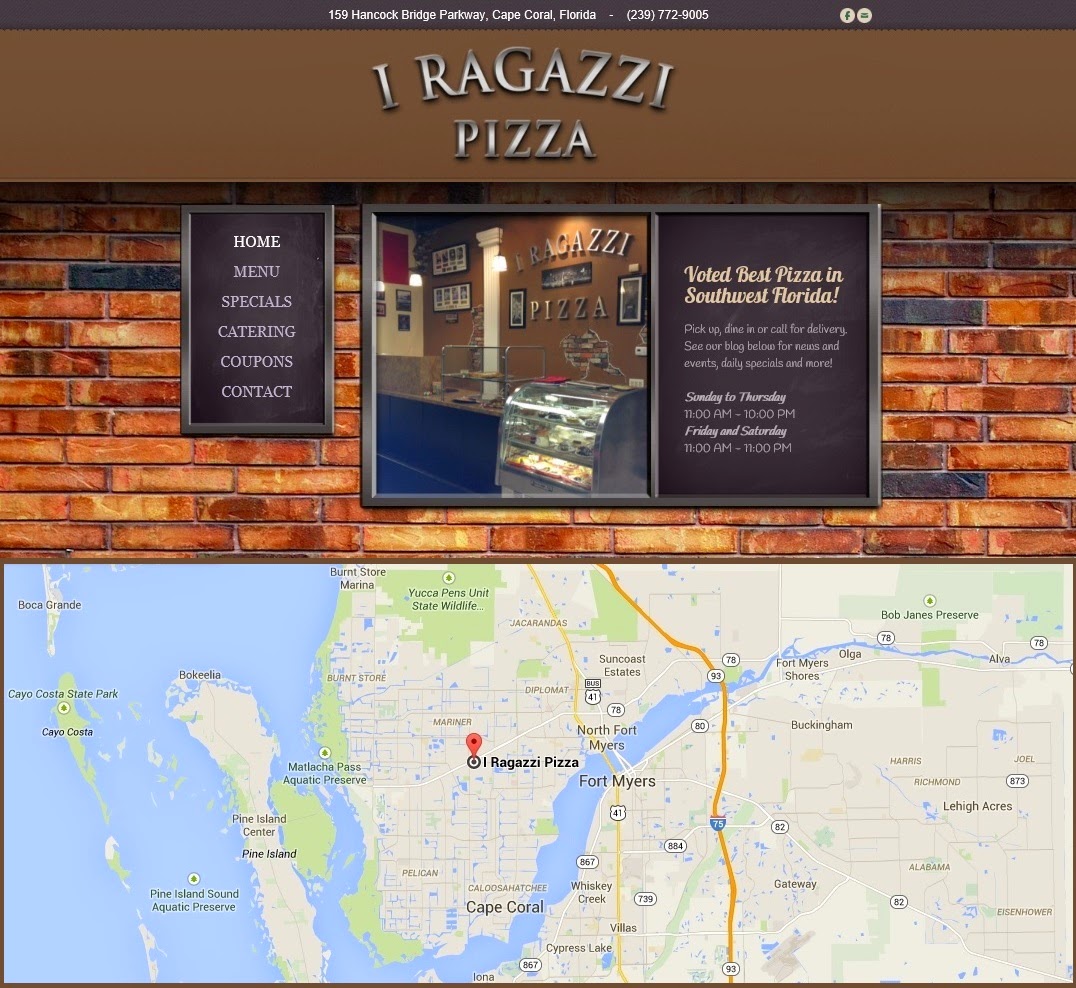 I RAGAZZI PIZZA 159 Hancock Bridge Parkway Cape Coral FLORIDA 33990 / ...