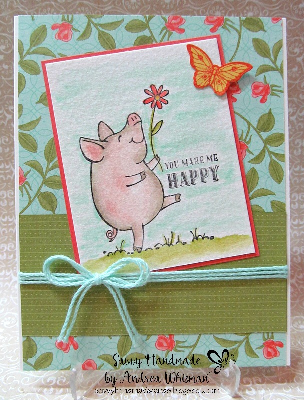 Savvy Handmade Cards: Happy Pig Card