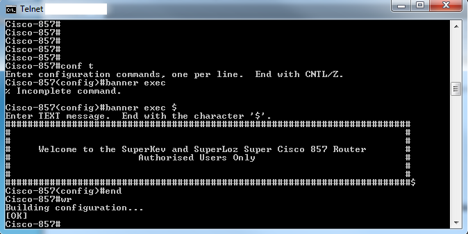 The Super Kev Super Blog: Cisco MOTD Banner