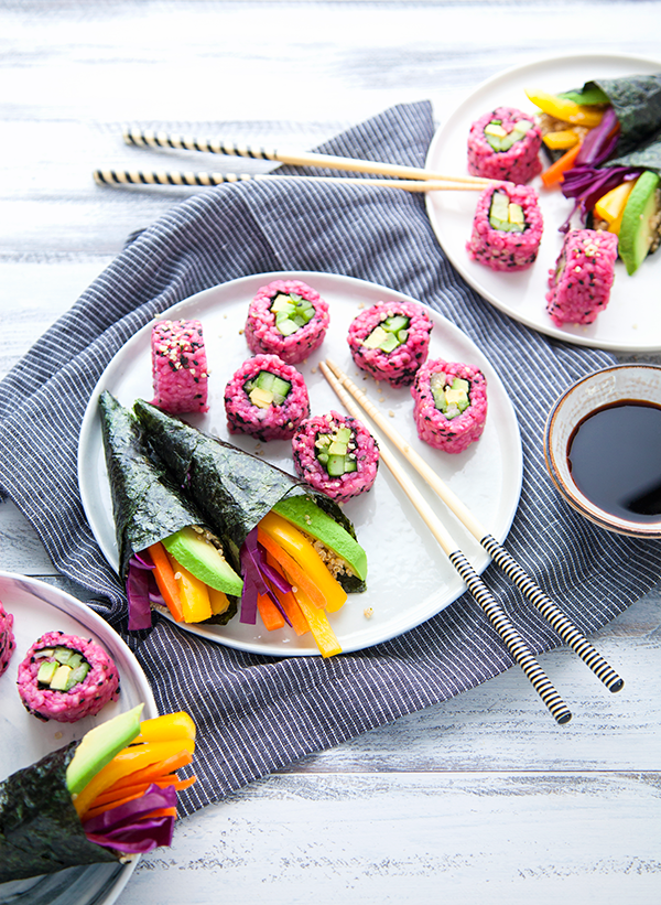 Makis vegan colorés | 100 % Végétal | Cuisine vegan, blog de recettes vegan