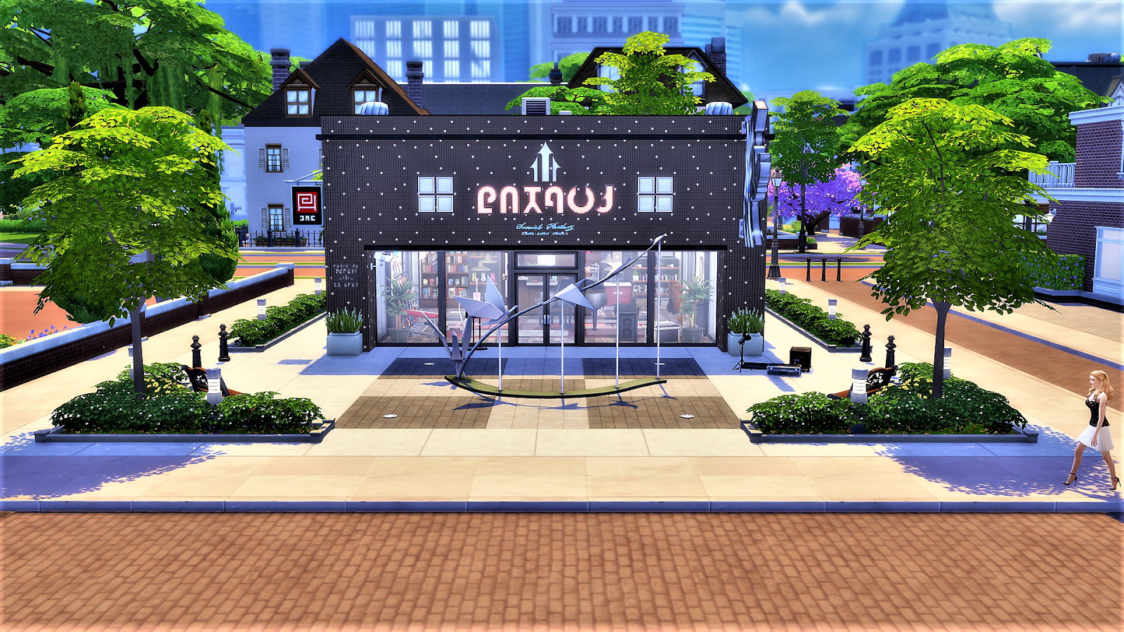 sim house design workshop: Sims 4 Music Store Rockers ----- 摇滚音乐店 (NO CC)
