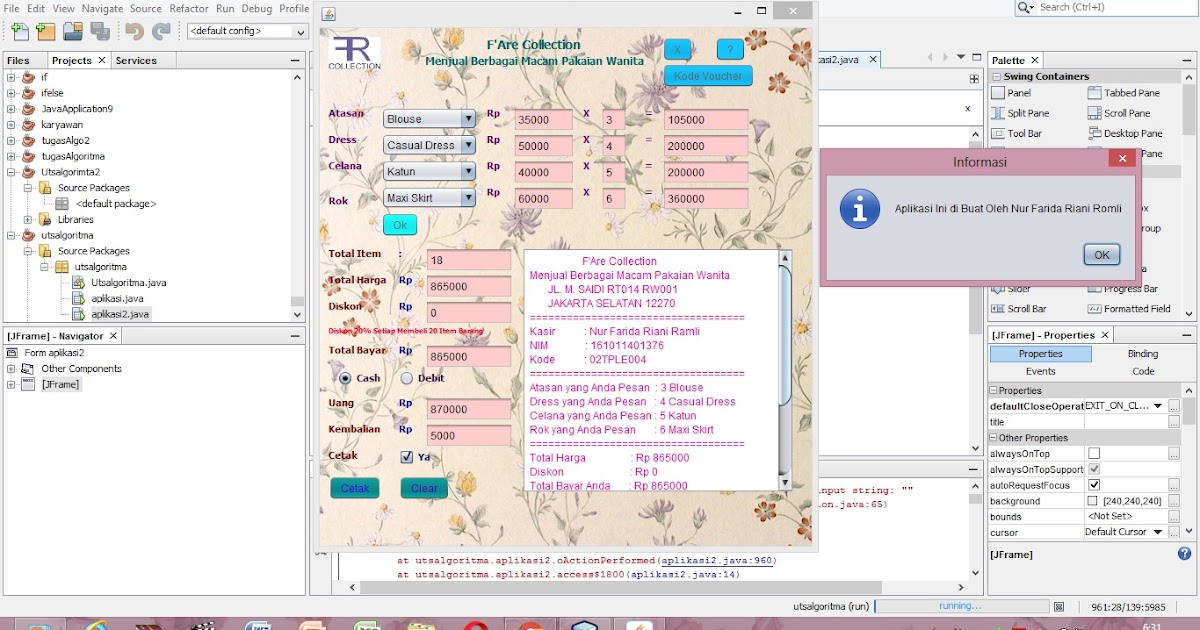 Membuat Program Sederhana di Java NetBeans Menggunakan JOptionPane