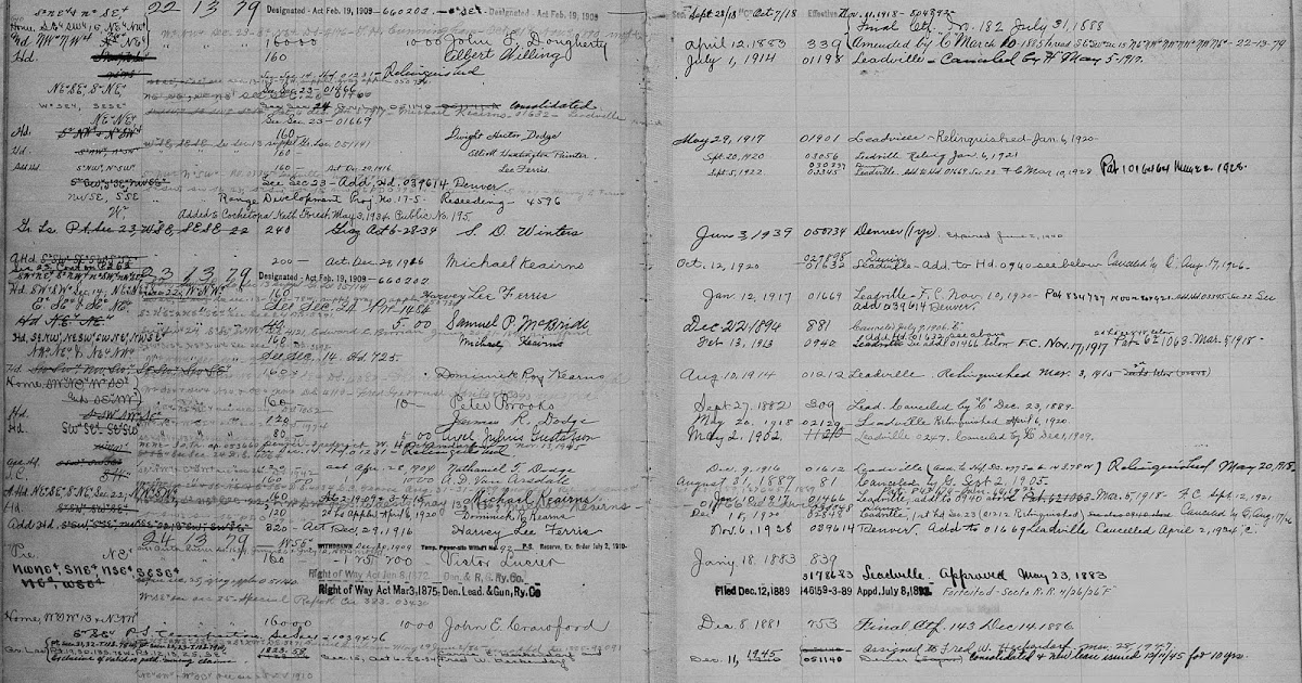 Dodge Family History: Relinquished Homestead Records for NT Dodge ...