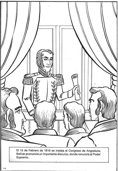 COLOREA TUS DIBUJOS: Congreso Angostura , Venezuela