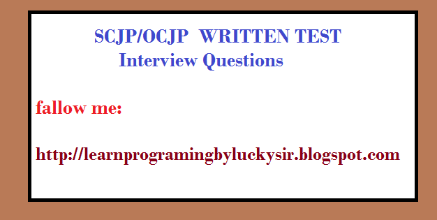 Learnprograming Byluckysir Scjp Java Interview Questions Part I