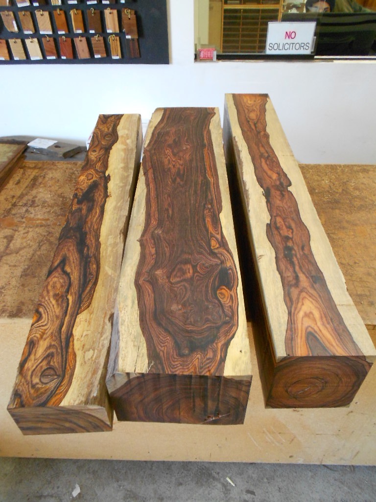 Tropical Exotic Hardwoods: Highly Figured Cocobolo Logs!
