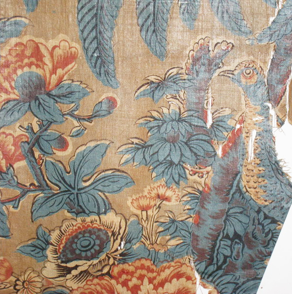 Barbara Brackman's MATERIAL CULTURE: Pheasant & Palm Chintz #2: Half ...