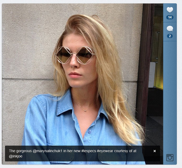 RAW information group: MODEL MARYNA LINCHUK SPOTTED WEARING LE SPECS ...