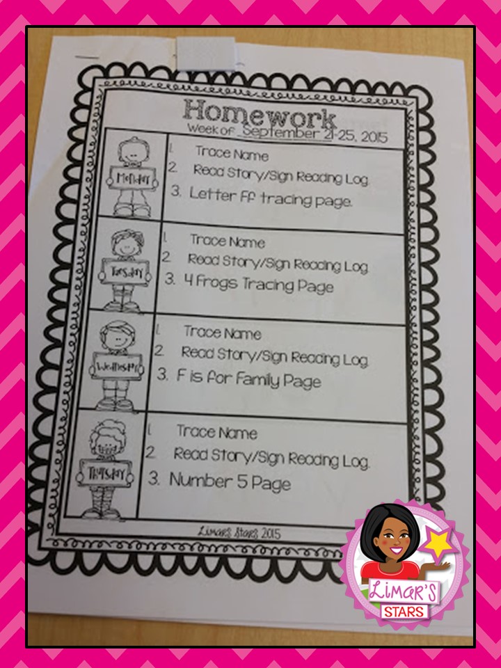 Homework & Communication Folder | Mrs. Limar's Stars!